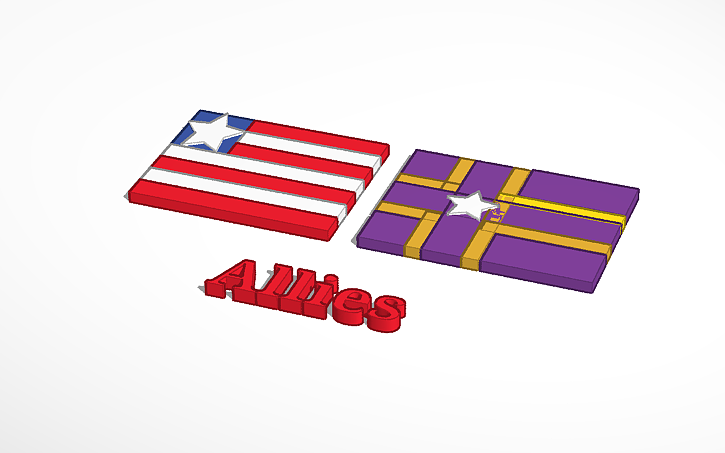 3D design USU and USDR Flags - Tinkercad