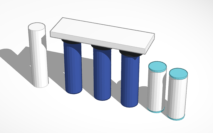 3D design Water Filter - Tinkercad