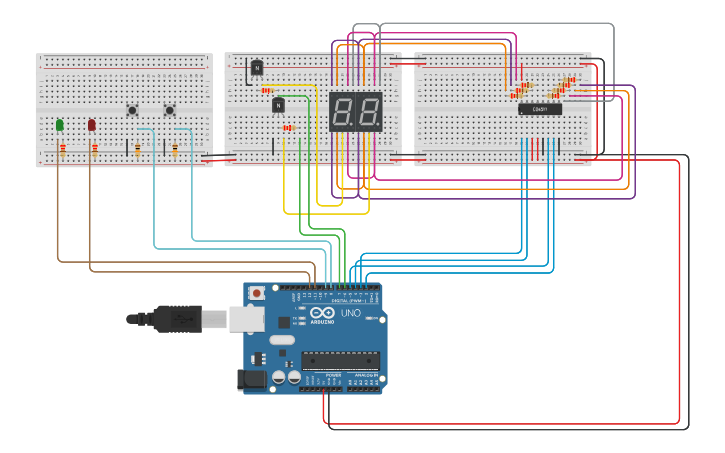 Circuit design Parking - Tinkercad