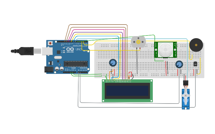 Circuit design home automation system - Tinkercad