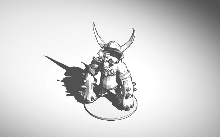 3D design Elder Troll - Tinkercad