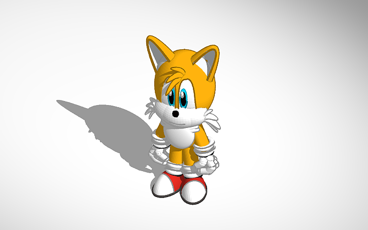 3D design tails be like in sonic 4 - Tinkercad