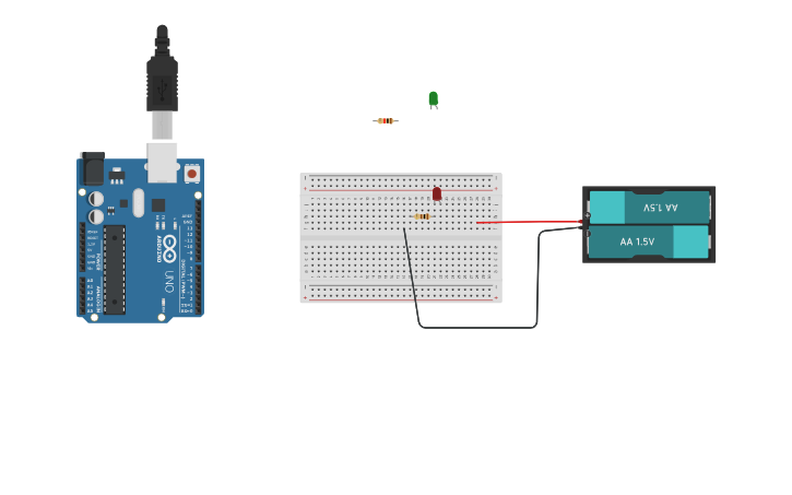 Circuit design Mod 1: Part 1 - Battery and LED | Tinkercad