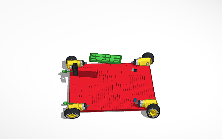 3D design Wall Following Robot - Tinkercad