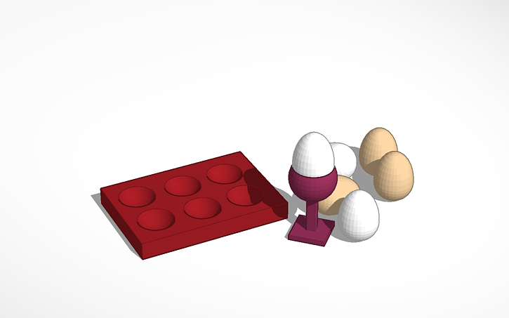 3D design Eggs - Tinkercad