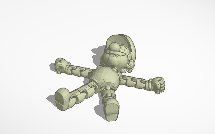 3D design Mario Bros articulado - Tinkercad