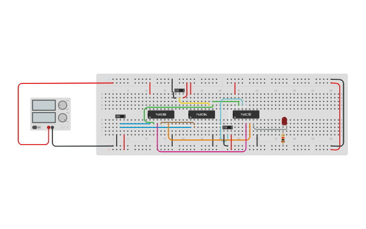 Circuit design BASIC GATES - Tinkercad