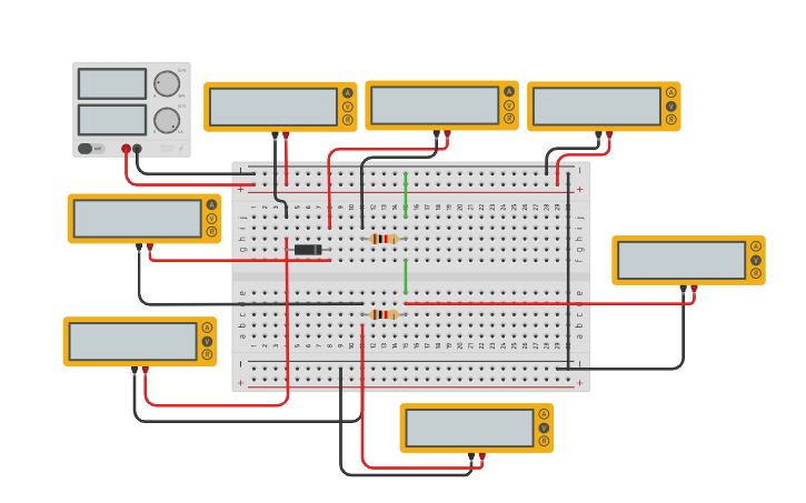 Circuit design Percobaan 1 Modul 1 Rafi Maulana - Tinkercad Circuit design Percobaan 1 Modul 1 Rafi Maulana - Tinkercad