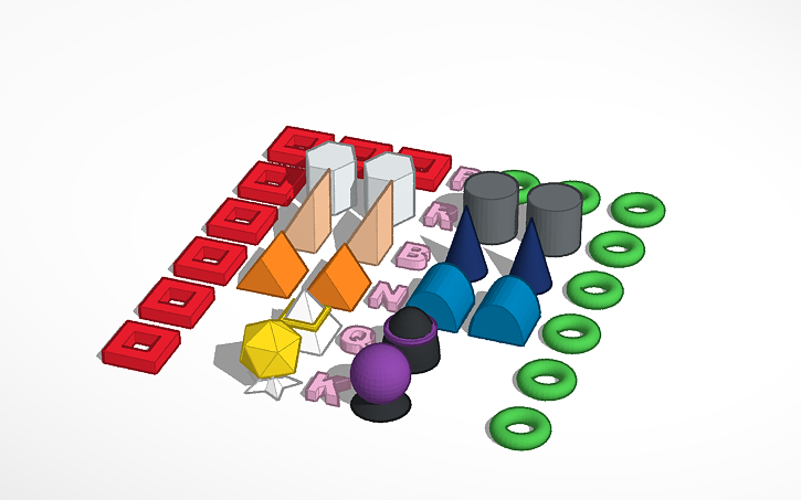 3D design Geometric Chess Pieces | Tinkercad