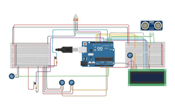 Circuit Design Obstacle Avoidance Subsystem Tinkercad