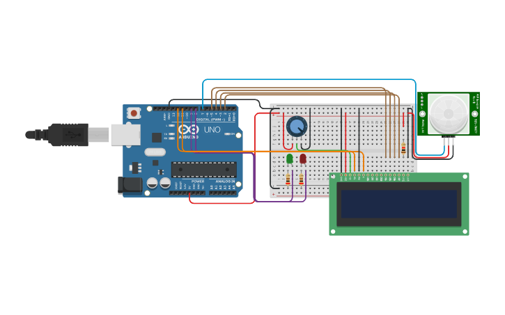 Circuit design Activity # 5 (Moving Object using PIR Sensor) - Tinkercad