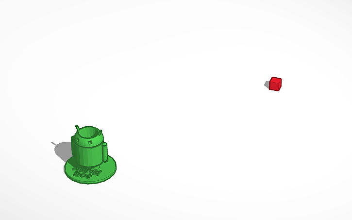 3D design Android bot flower pot | Tinkercad