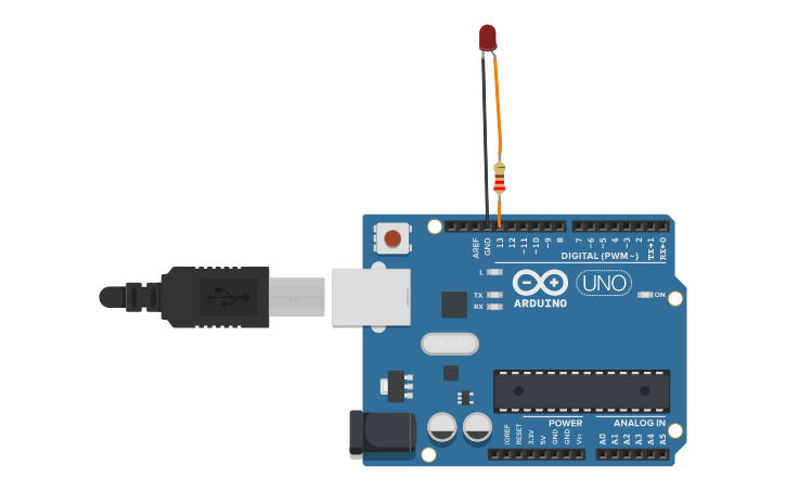 Circuit design pisca led | Tinkercad