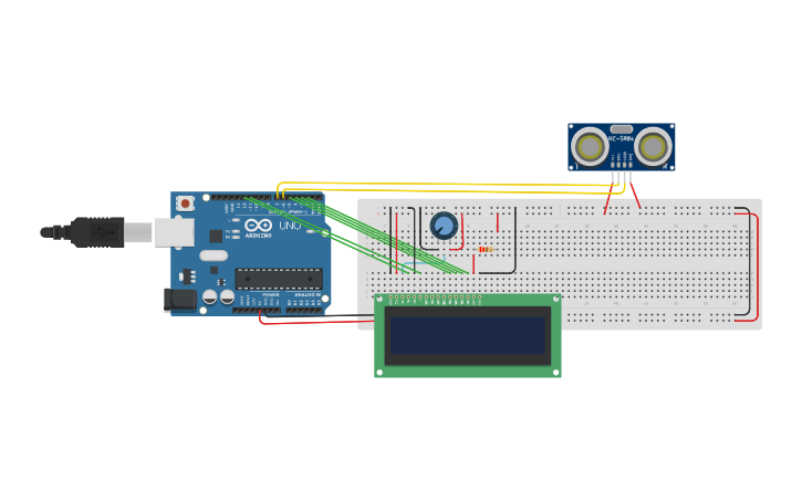 Circuit design Llenado de tanque - Tinkercad