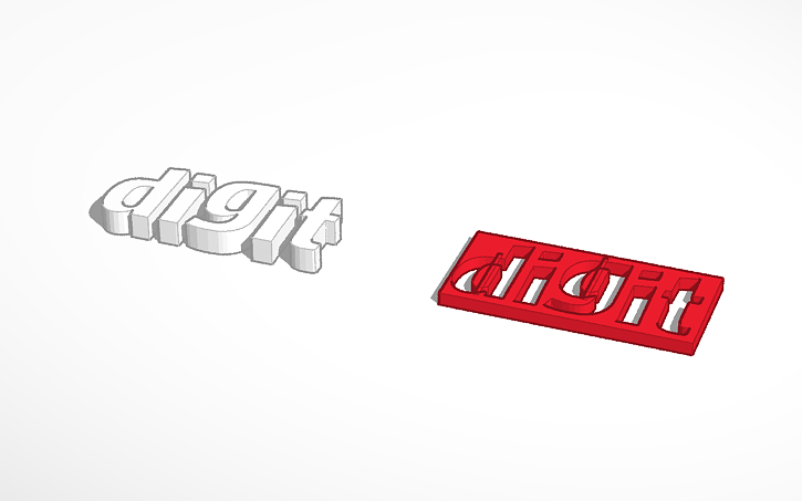 3D design digit logo | Tinkercad