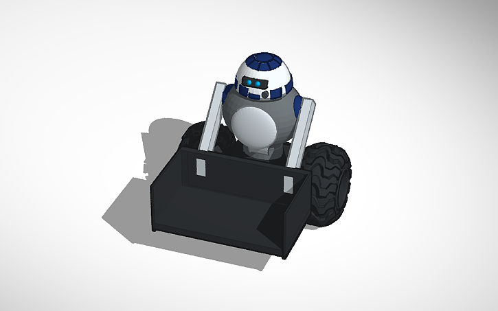 3D design TrashBot - Tinkercad