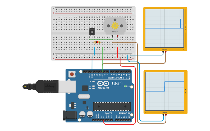 Circuit Design Pwm Analogwrite And Motor Tinkercad