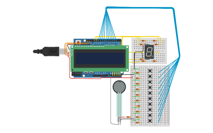 Circuit design Elevator System - Tinkercad Circuit design Elevator System - Tinkercad