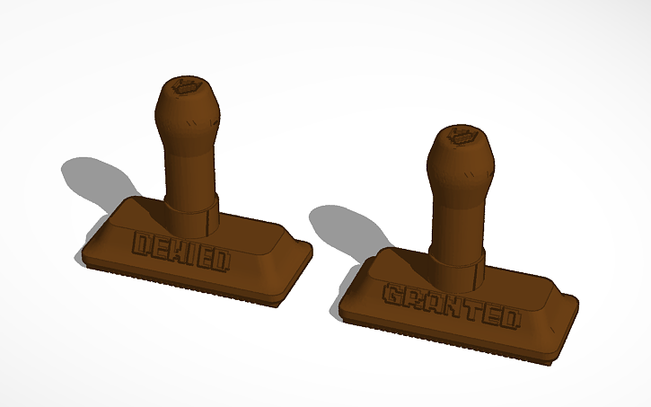 3D design Stamps - Tinkercad