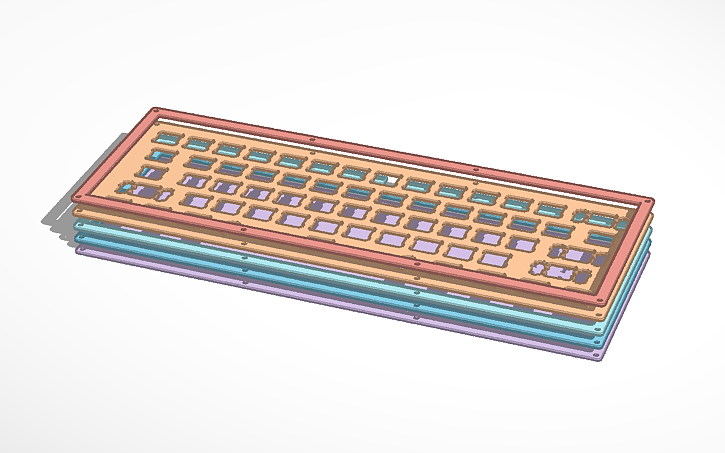3D design final keyboard. | Tinkercad