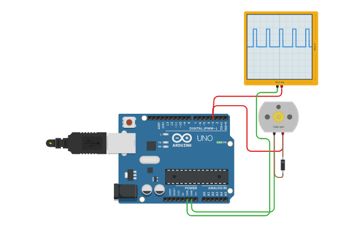 Circuit Design Basic Dc Motor Speed Control Via Pwm Improper Tinkercad
