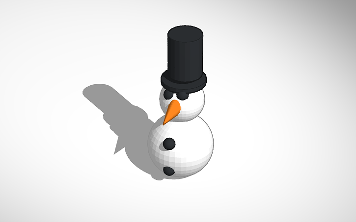 3D design snowman | Tinkercad