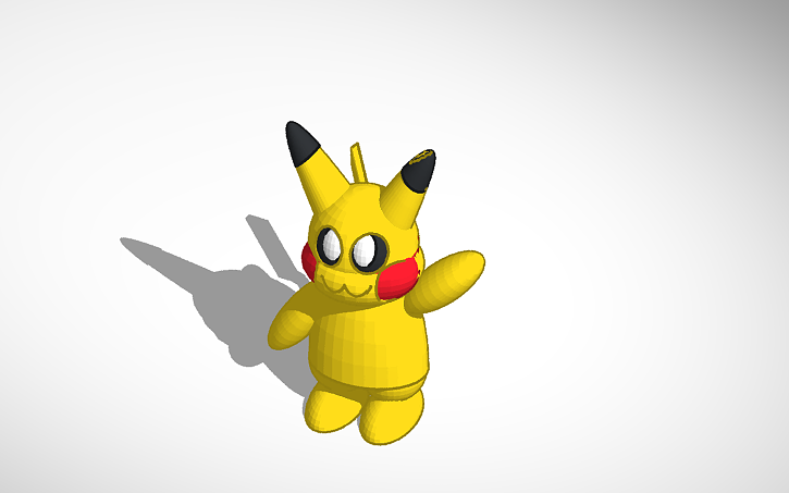 3D design Pikachu - Tinkercad