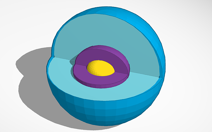 3D design Science Track - Citoplasma-Núcleo - Tinkercad