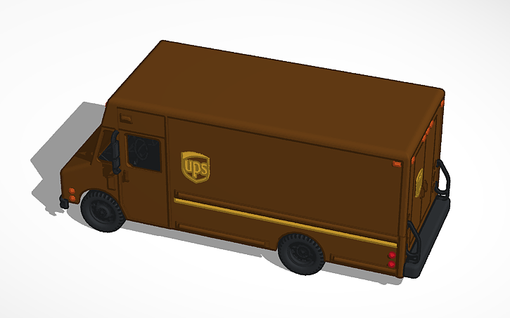 3D design UPS delivery van | Tinkercad