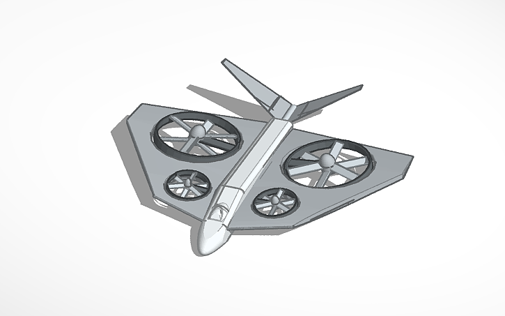 3D design hover plane | Tinkercad