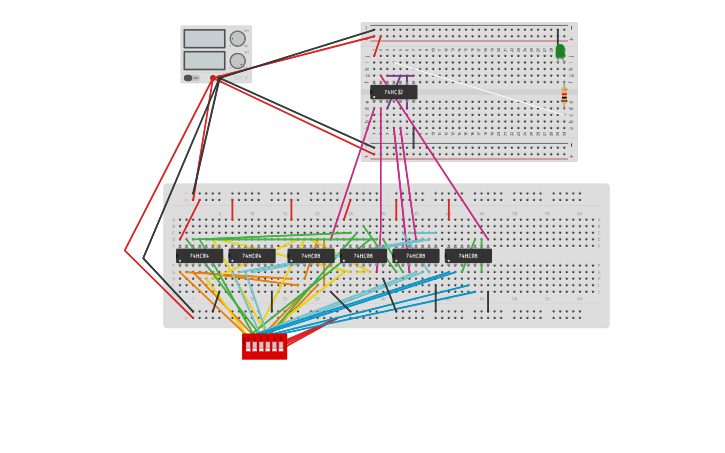 Circuit design Lab 9: Multiplexers - Tinkercad