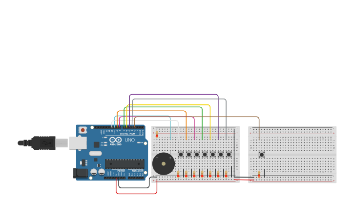 Circuit design Buzzer - Tinkercad