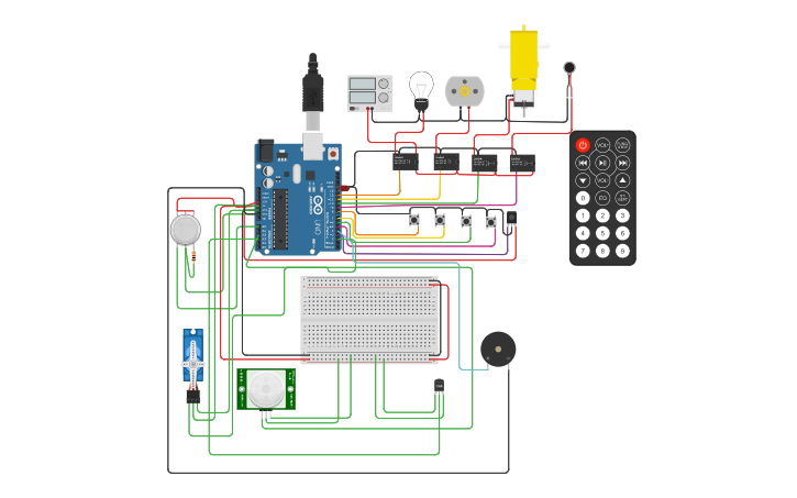 Circuit Design Smart Home Automation System Tinkercad