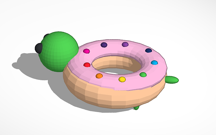 3D design Turtle Doughnut - Tinkercad