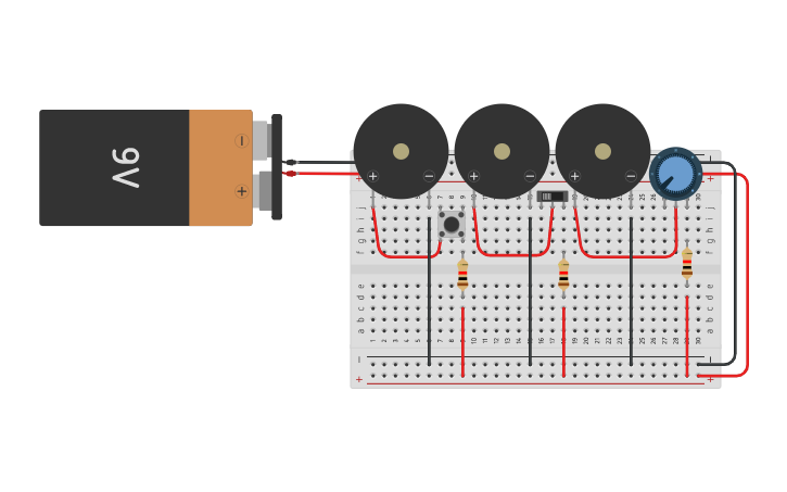 Circuit design Piezo - Tinkercad