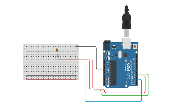 Circuit design led piscando arduino - Tinkercad
