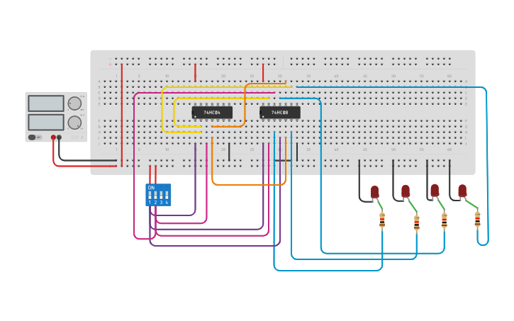 Circuit design Decoder | Tinkercad