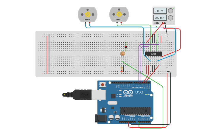 Circuit design Task 1 - Tinkercad