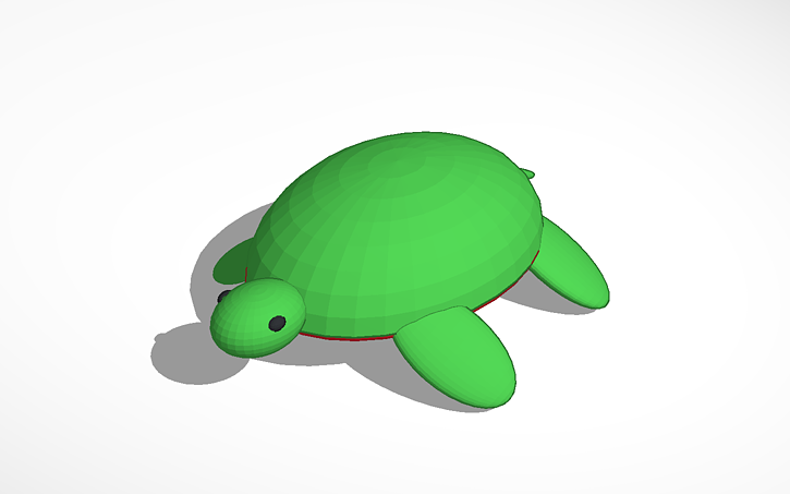 3D design Sea Turtle #designingwithmylittlebrother - Tinkercad