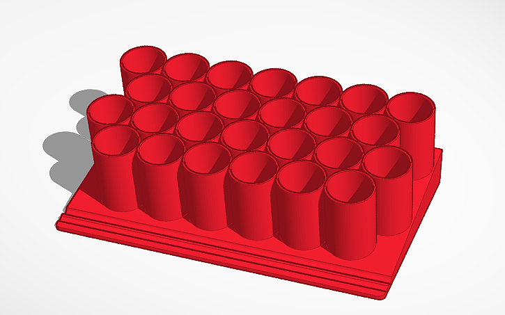 3D design Lipstick Rack 2 - Tinkercad