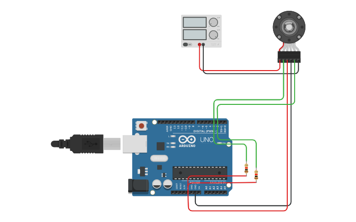 Circuit design Interface Moteur - Tinkercad