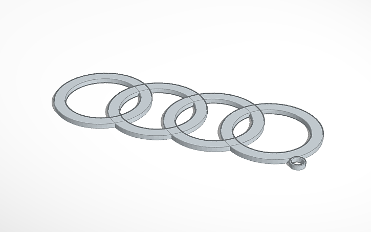 3D design Audi Key chain - Tinkercad