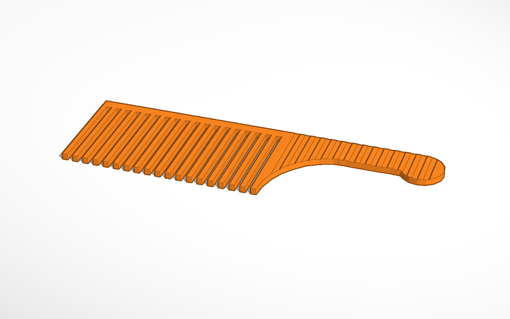 3D design Comb - Tinkercad