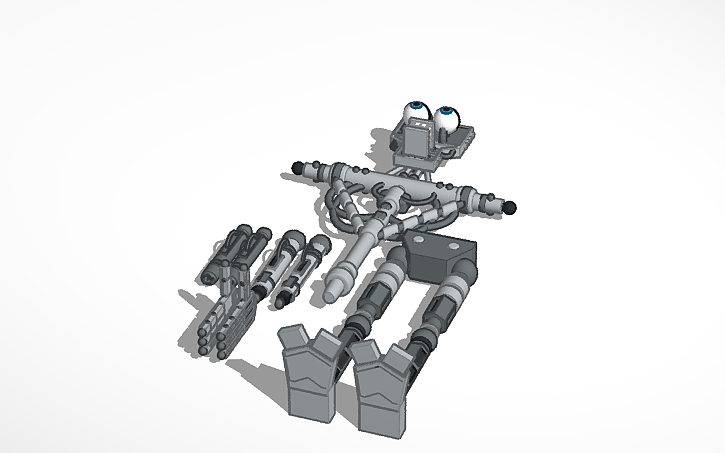 3D design fnaf1 endoskeleton with moving arms/hands - Tinkercad