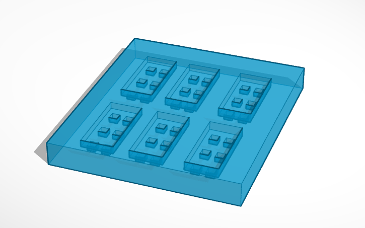 3D design Lego ice cube mold - Tinkercad