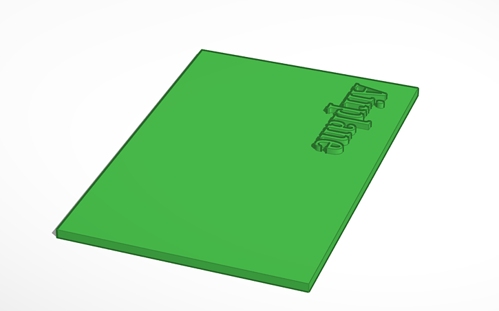 3D design Plane Stencil | Tinkercad