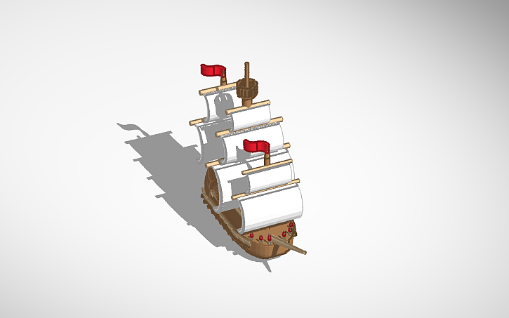 3D design Pirate Ship - Tinkercad