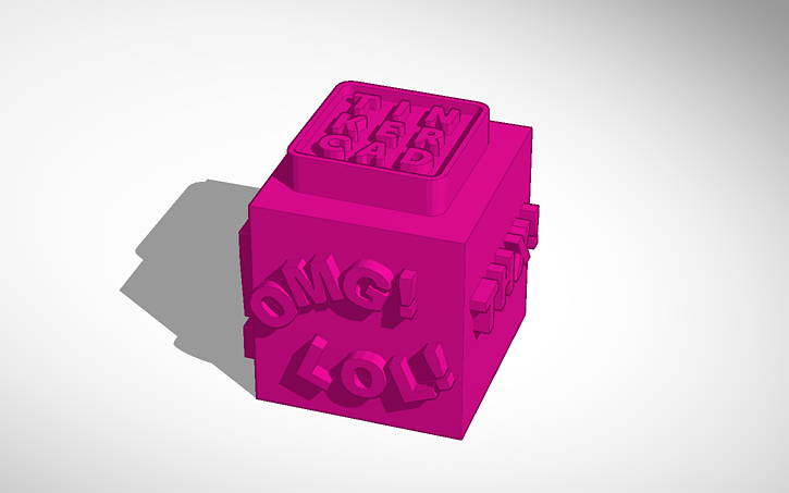 3D design What to text | Tinkercad