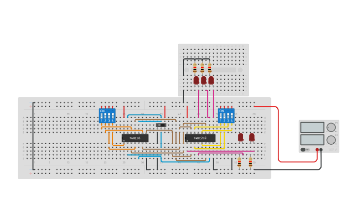 Circuit Design 4 Bit Adder Subtractor Tinkercad