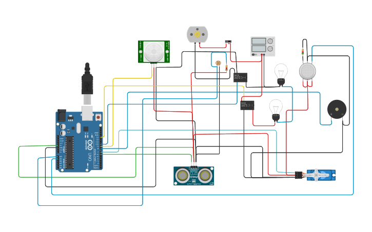 Circuit design SMART HOME - Tinkercad